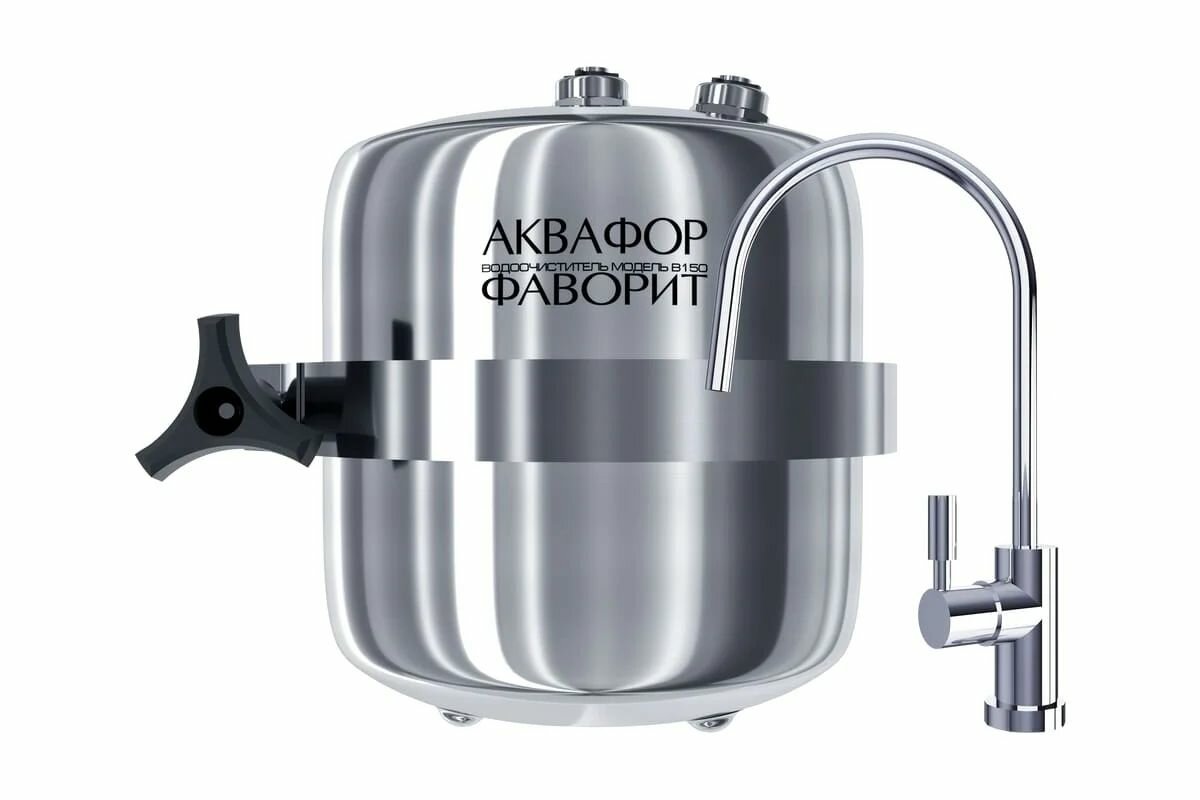 Фильтр под мойку Аквафор "Фаворит Pro", нержавеющая сталь, 180x20x18 см