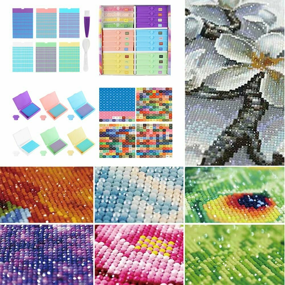 Лоток для алмазной вышивки с защелкой Органайзер для страз и бусин Набор инструментов для алмазной мозаики для взрослых и начинающих