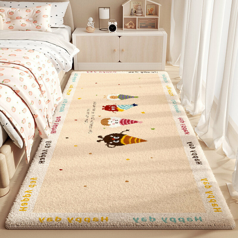 FILIGRANA Этот ковер из искусственного кашемира с мультяшным рисунком прочный, легко чистится, воздухопроницаемый и нескользящий. Идеально подходит для спален и прикроватных зон. Размеры: 40 см x 160 см