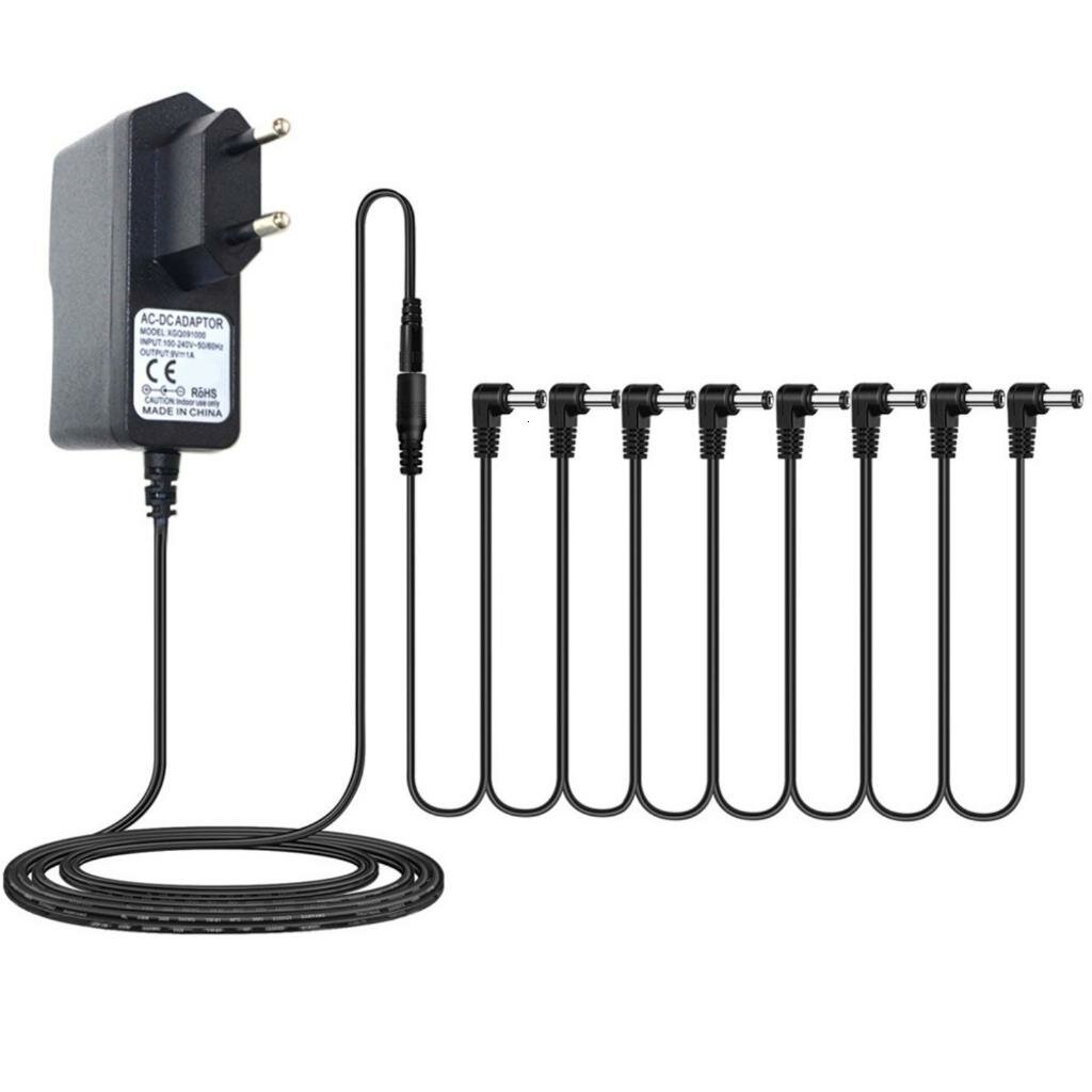 9V1A внутренний отрицательный и внешний положительный адаптер питания, розетка постоянного тока, линия расширения питания-Европейский стандарт-1 с 8