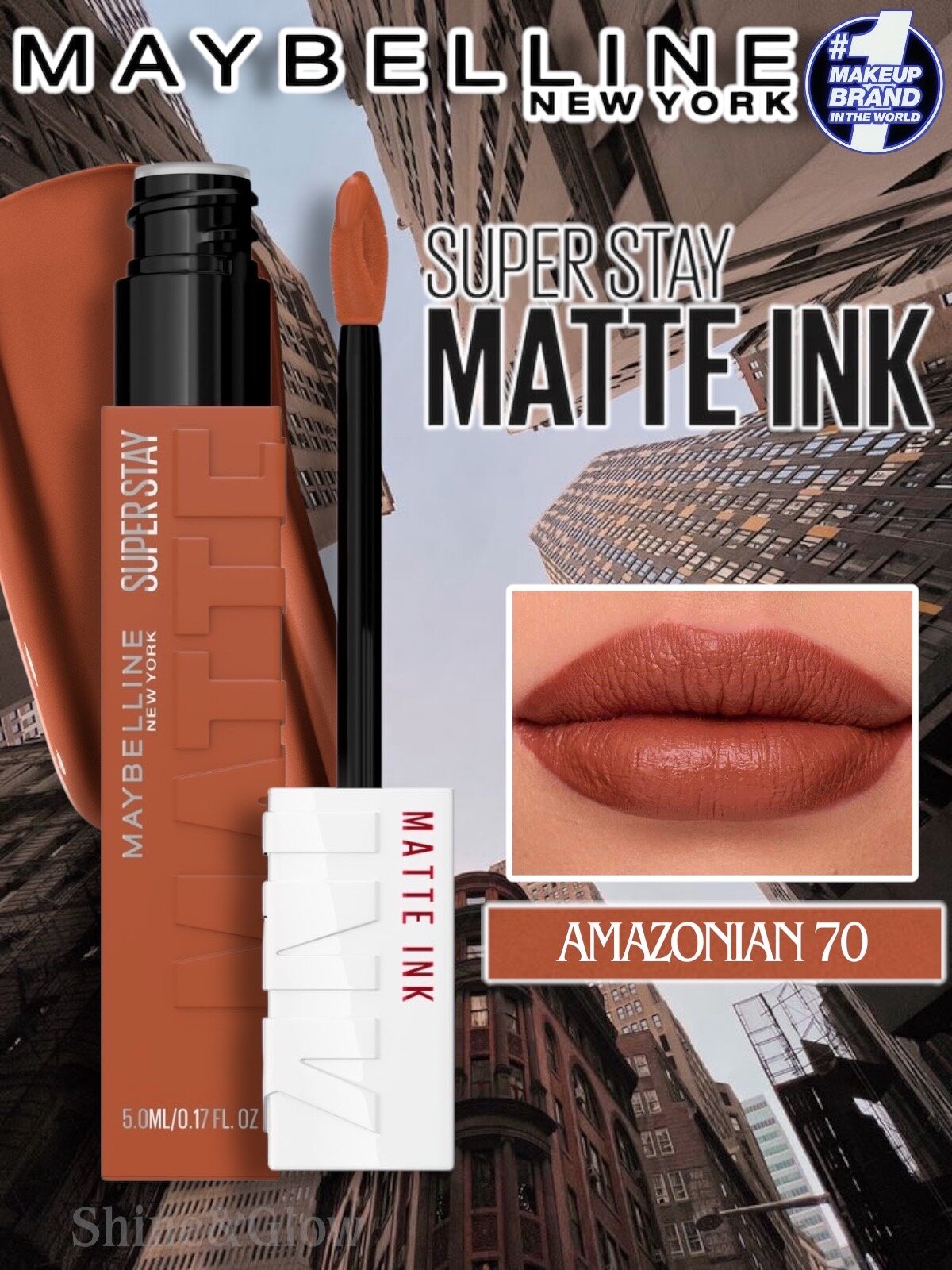 Maybelline New York Помада для губ Super Stay Matte Ink, тон 70 Amazonian, суперстойкая матовая