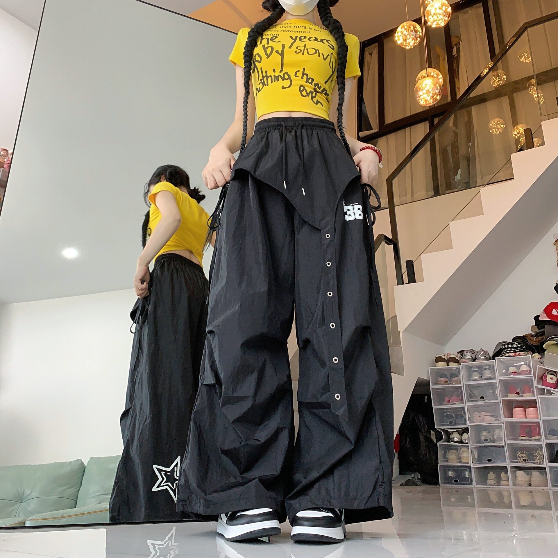 Комфортные LUO Шорты для танцев Девушки Просторные Устойчивые Хлопок, Размер_S