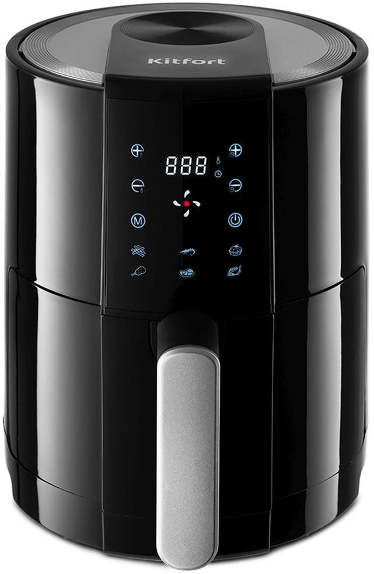 Аэрогриль Kitfort КТ-2225, мощность 1000Вт, электронное управление, черный