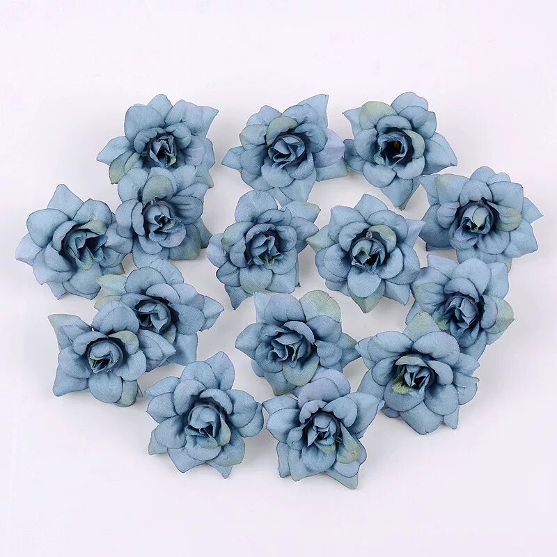 Искусственные головки роз, искусственные цветы, аксессуары для венков ручной работы, шелковые цветы, материалы для