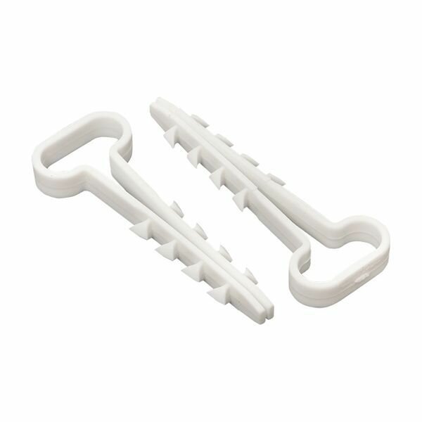 Дюбели-хомуты EKF для плоского кабеля, диаметр 6-14 мм, белые, 100 шт