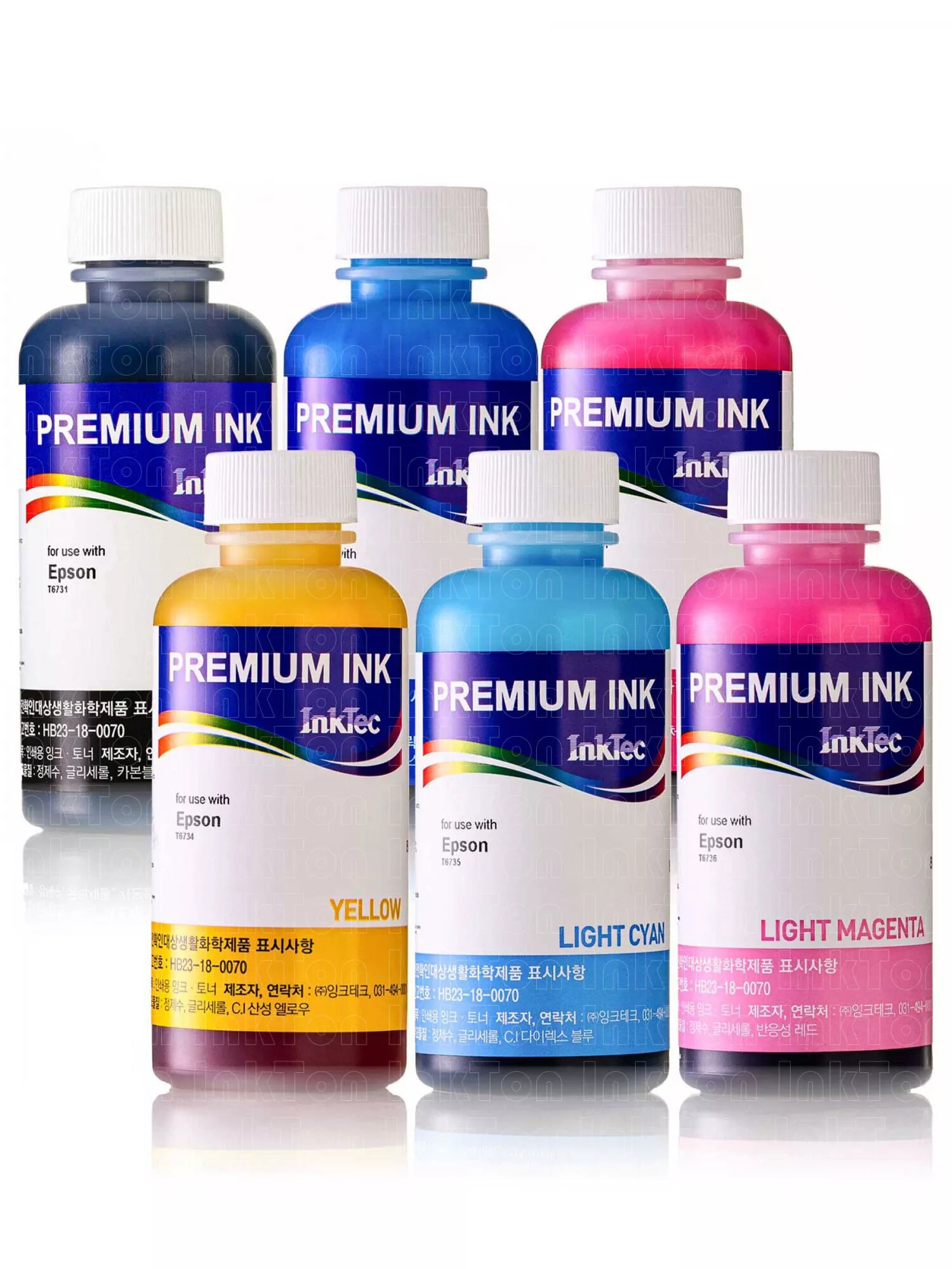 Чернила для принтера Epson L8050, L8058, L18050, L18058, 108, 056, 057, 600 мл, комплект без насадок и носиков