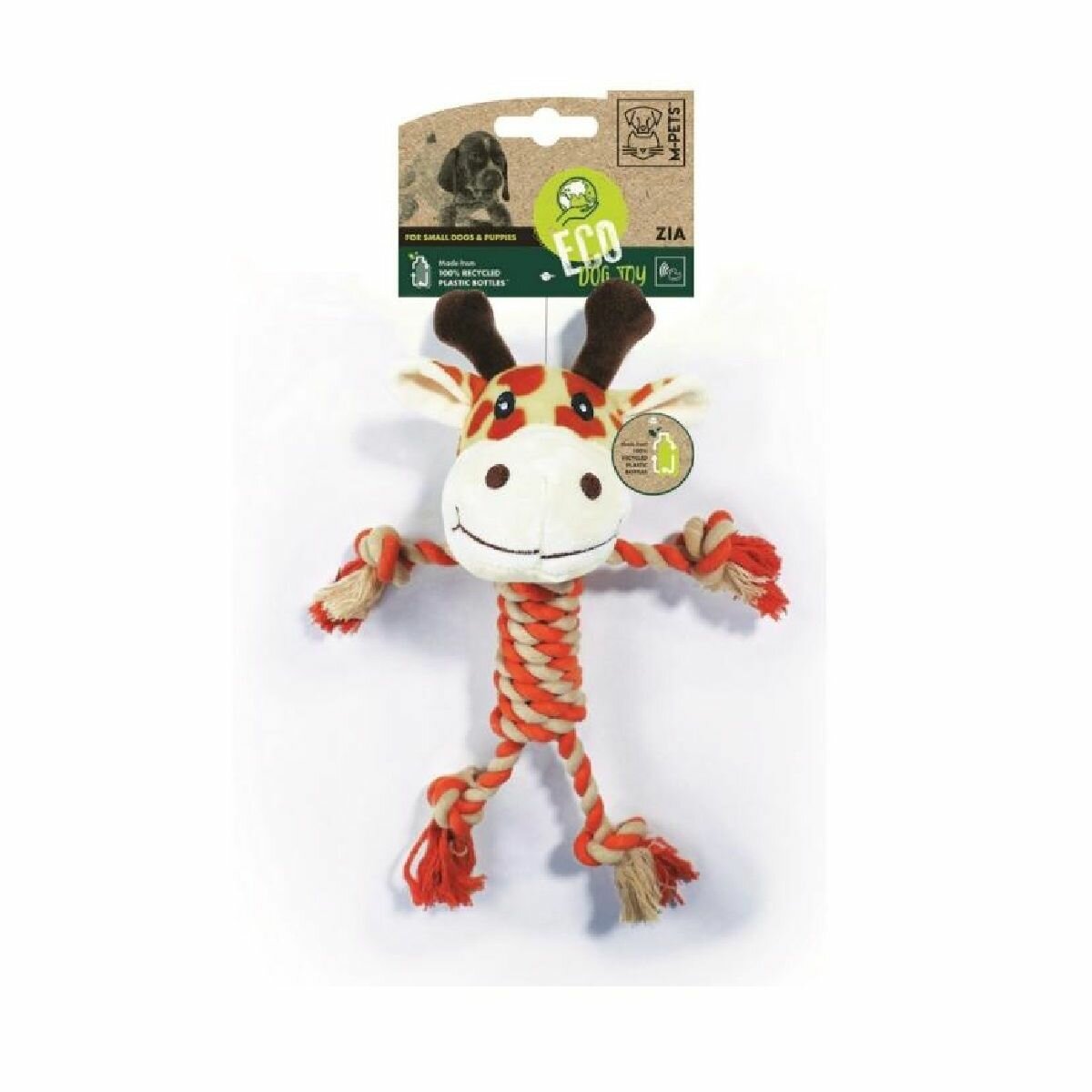 M-PETS Игрушка мягкая для собак ECO Жираф Зия 33см