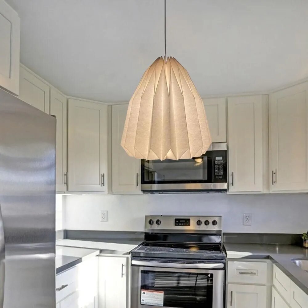 Складной абажур оригами, специальная бумага, для люстры