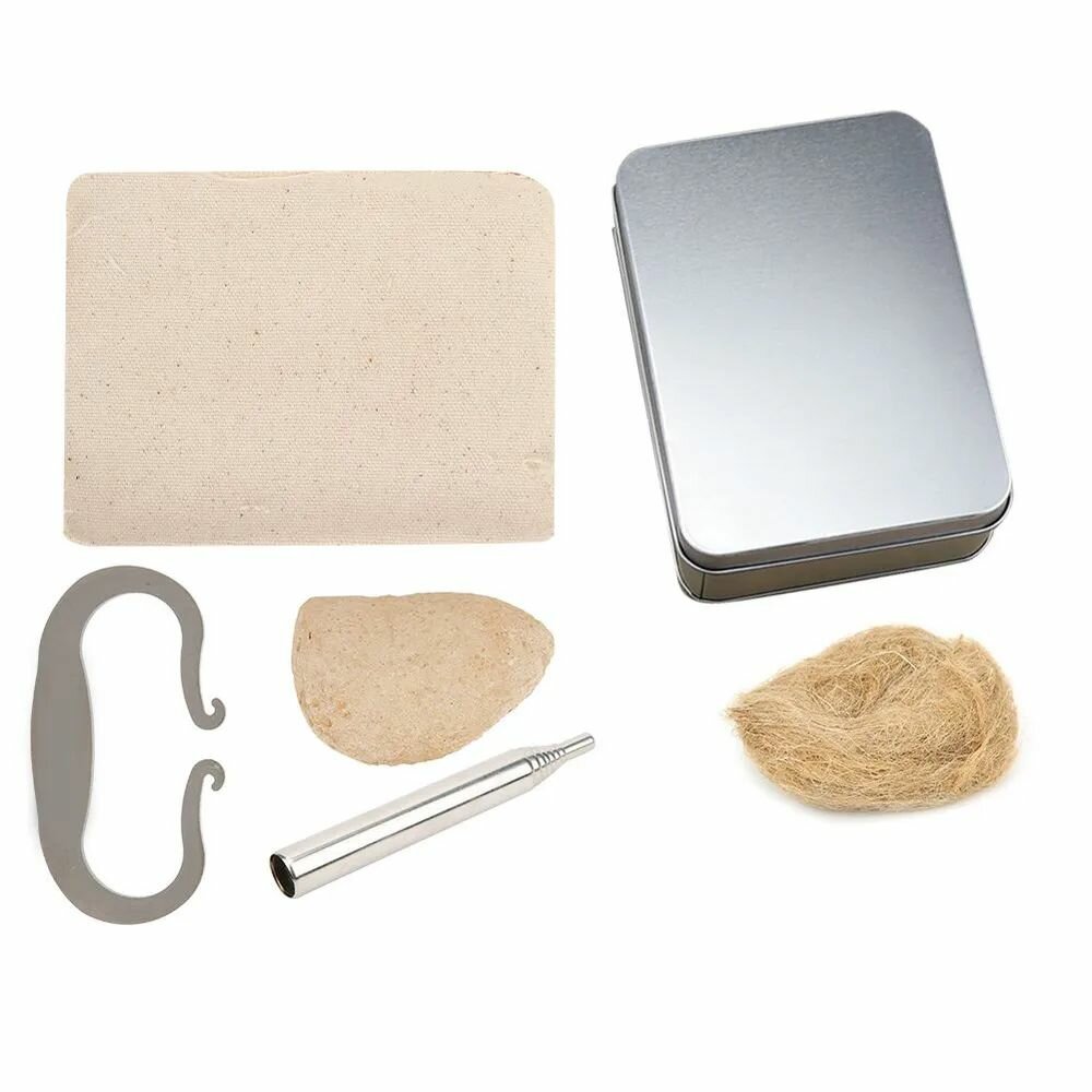 Огниво для выживания (высокоуглеродистая сталь, комплект с кресалом)