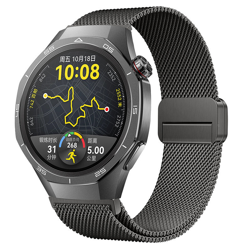 Совместим с Huawei GT6 Pro, миланский стальной браслет, двойной магнитный миланский ремешок для умных часов Watch5