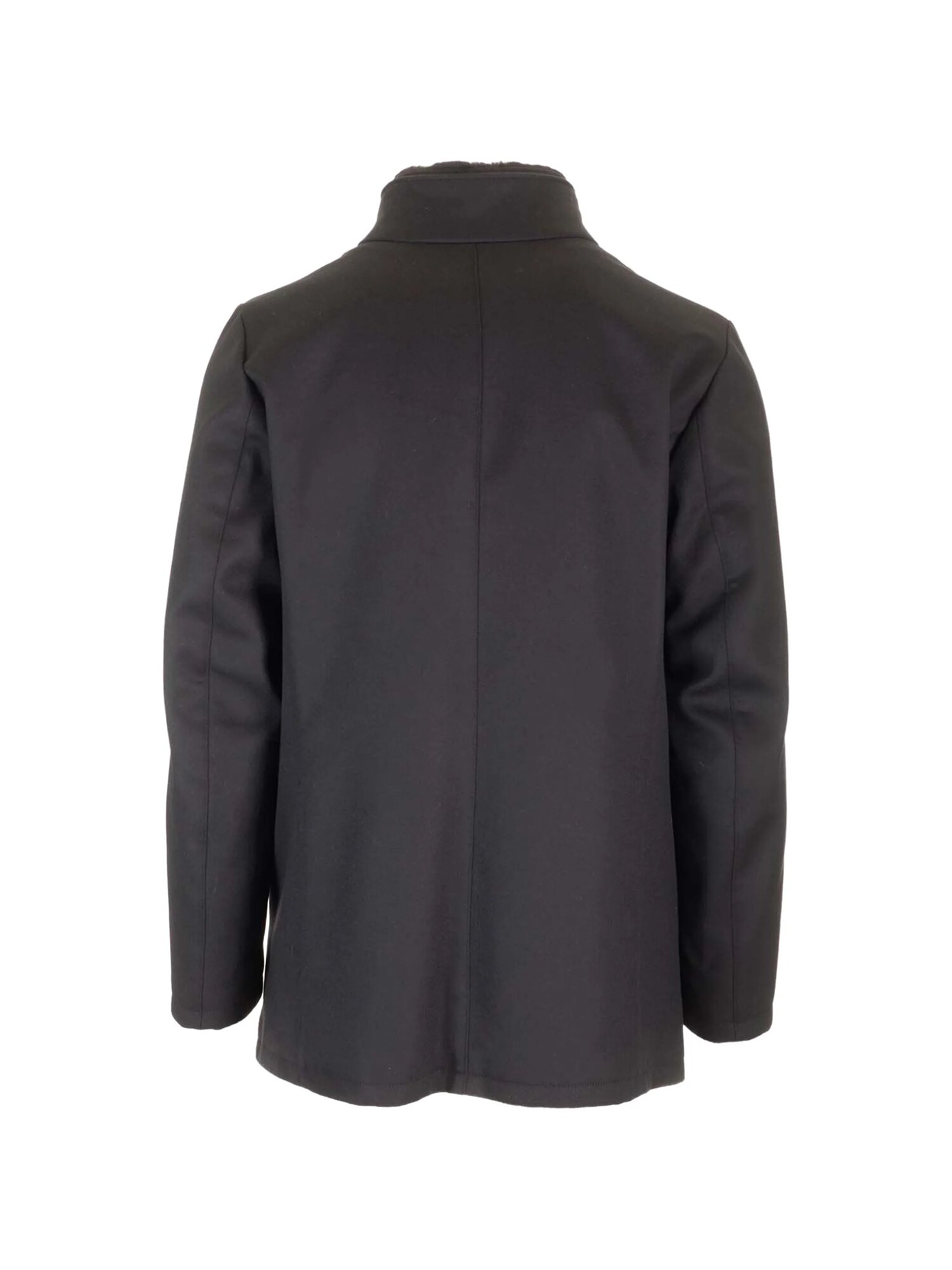 Куртка al duca d'aosta Fur-trimmed buttoned jacket, размер 48, black/black — фото 1
