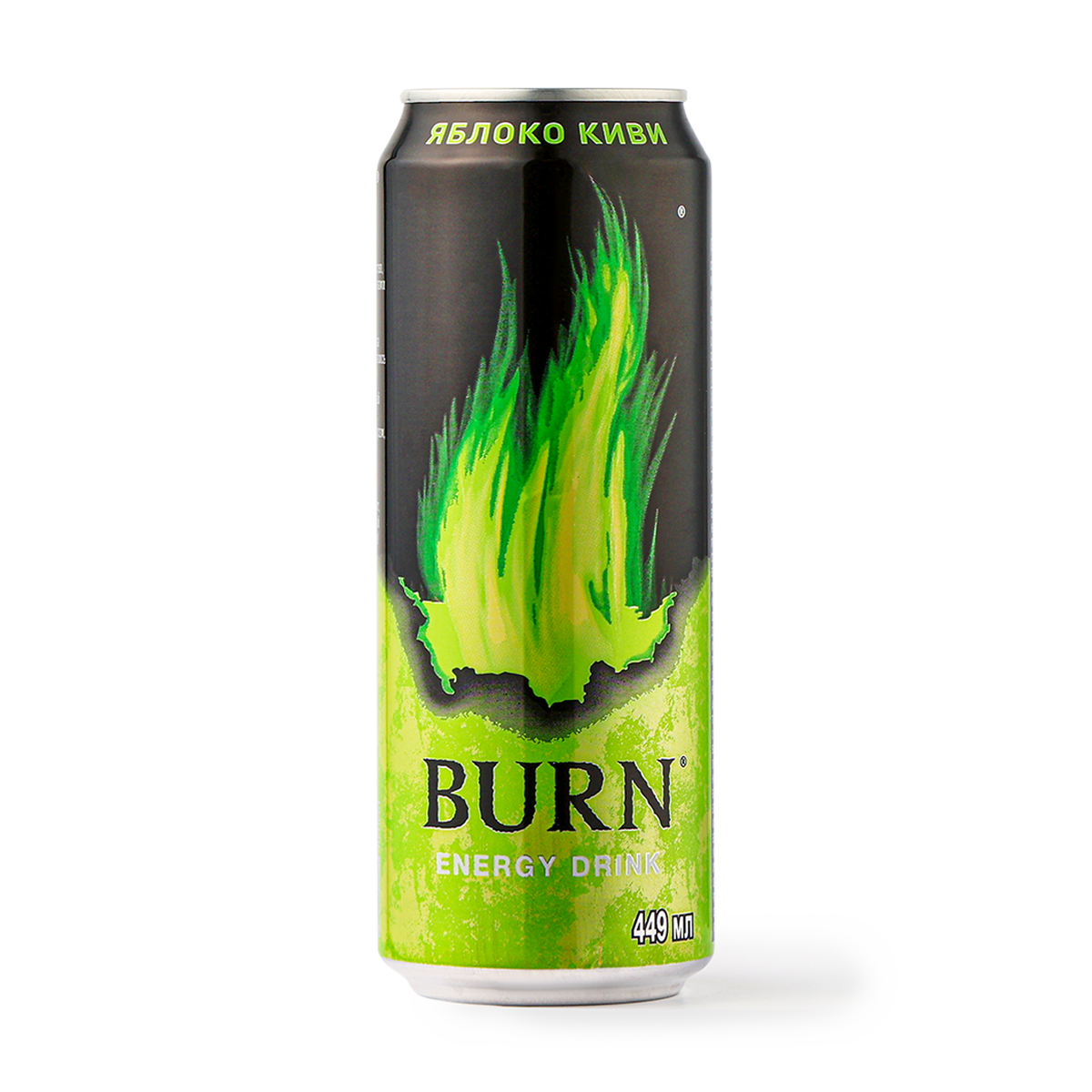 Энергетический напиток Burn, яблоко-киви, 0,449 л, металлическая банка