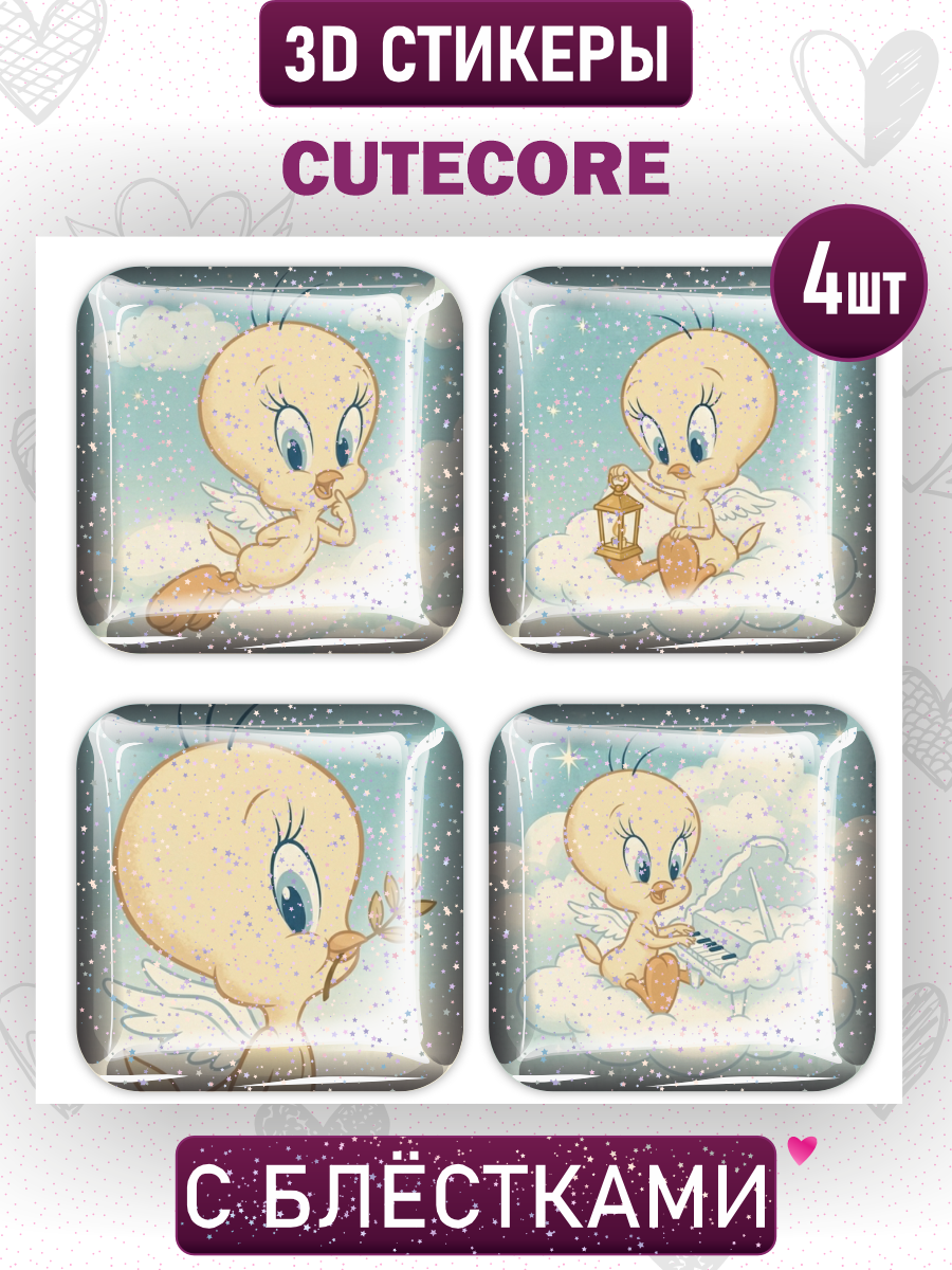 Наклейки на телефон 3D Твити Looney Tunes