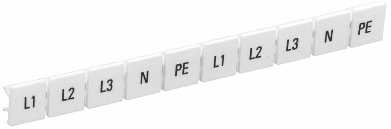 Маркеры для КПИ-10кв. мм с символами "L1; L2; L3; N; PE" IEK YZN11M-010-K00-A