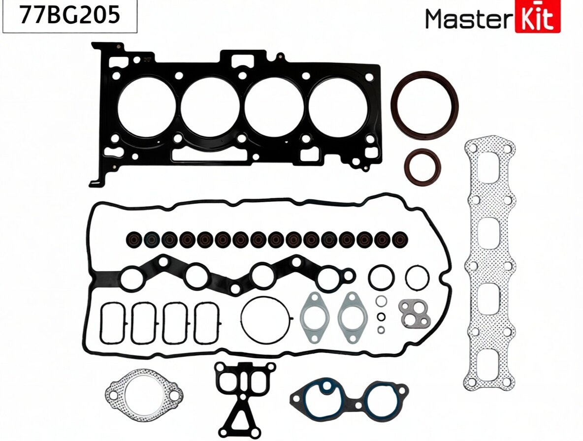 Комплект прокладок двигателя Mitsubishi LANCER VIII (CY_A, CZ_A) 4B12 77BG205 MasterKit арт. 77BG205