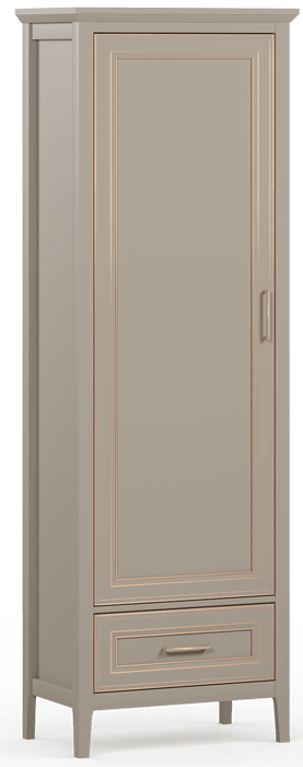 BRW Шкаф Классик/Classic REG1D1S Глиняный серый, Глиняный серый Глиняный серый, Глиняный серый
