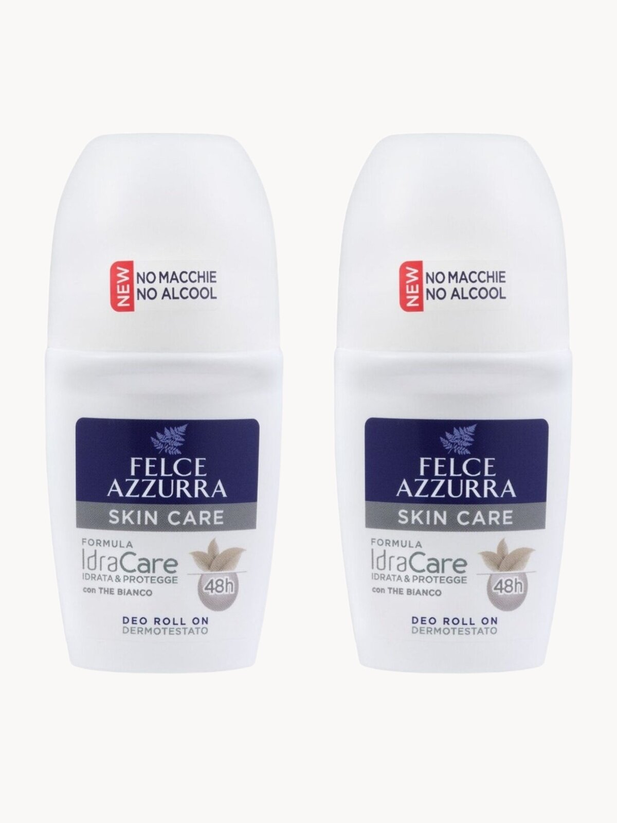 Подарочный набор Felce Azzurra: шариковый дезодорант-антиперспирант «Уход за кожей» с ароматом Белого чая 2 шт. по 50 мл