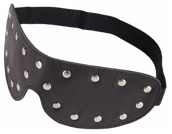 Sitabella Черная кожаная маска на глаза с заклепками