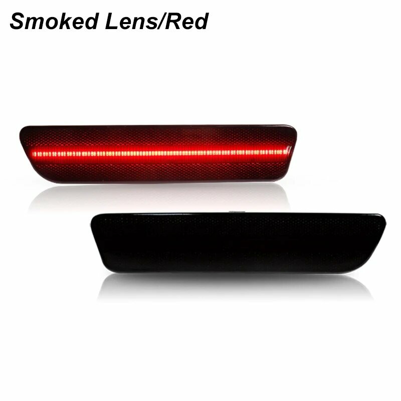 IJDM боковой маркер светильник для Mustang красный стояночный фонарь светодиодный Smoked Lens Red