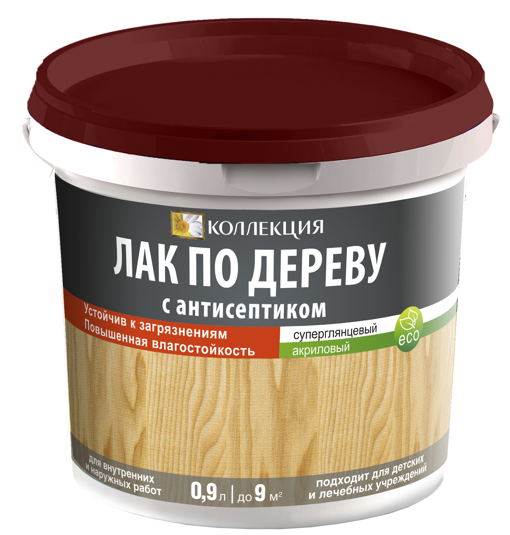 Лак коллекция по дереву с антисептиком - 0,9 л.