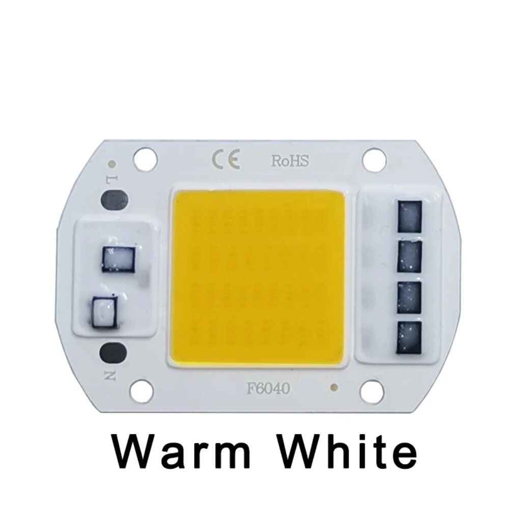 Светодиодная лампа COB 20Вт 30Вт 50Вт Warm White, 220 В, 20W