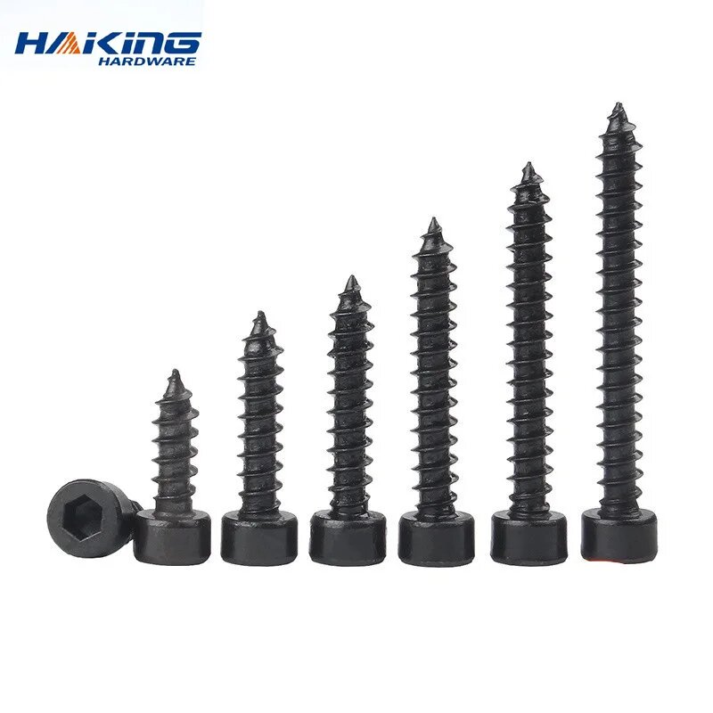 Самонарезающий винт M2 M2.6 M3 M3.5 M4 M5 M6 с шестигранным отверстием и головкой из M2(50pcs), 5mm