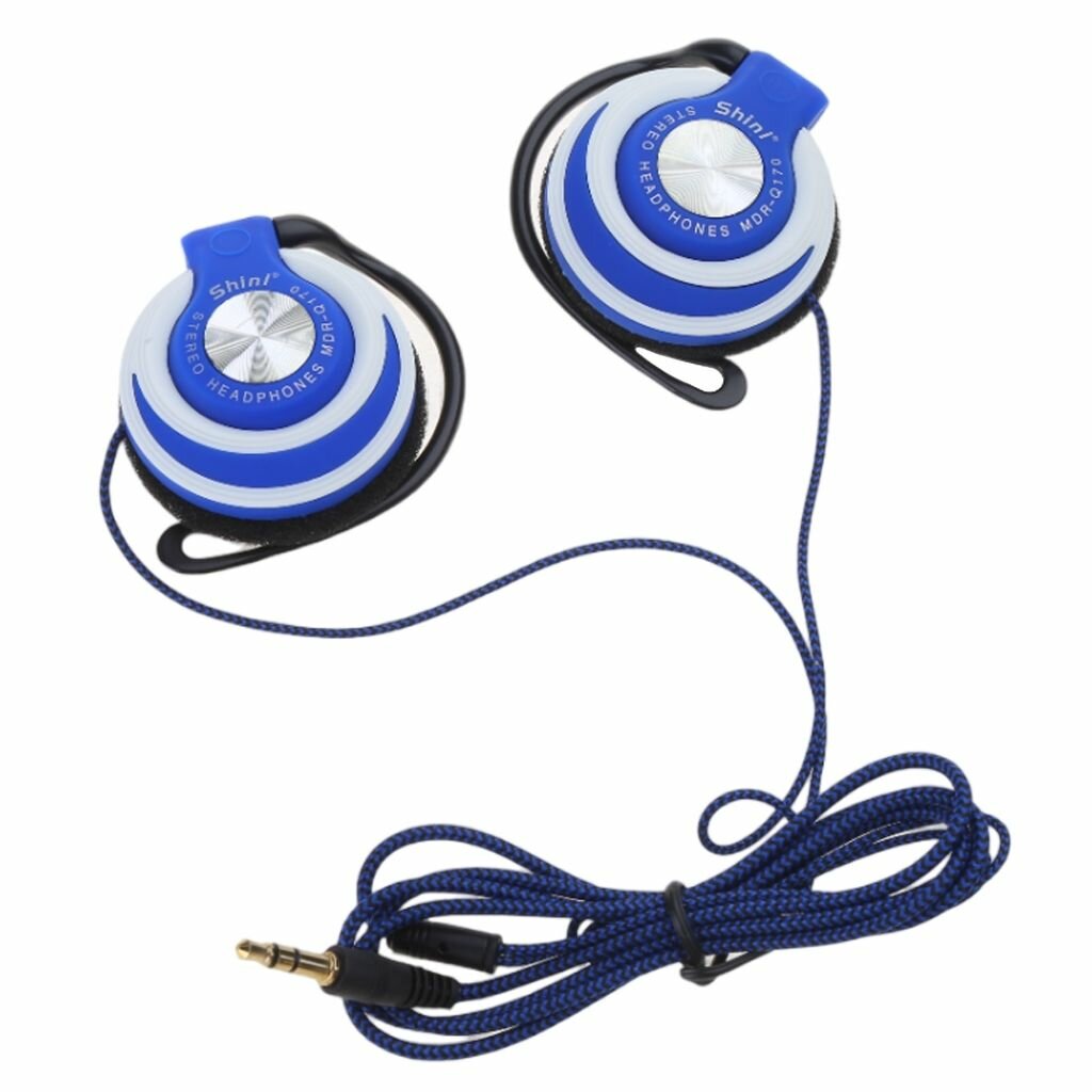 (1шт) Музыкальная гарнитура для мобильного телефона Mp3 /MP4 (магнитная)-синий