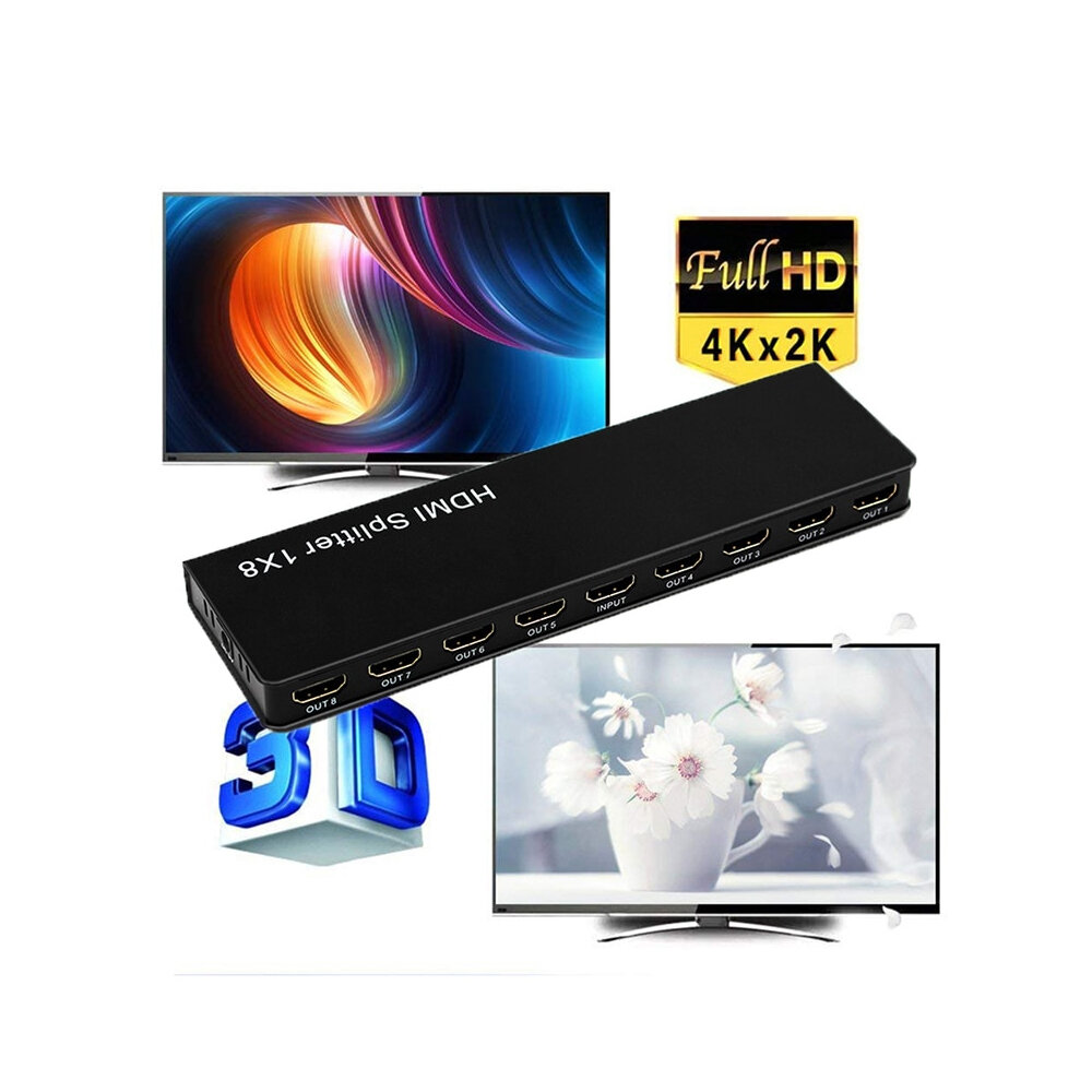 Сплиттер HDMI 1x in на 8x out Активный 4K
