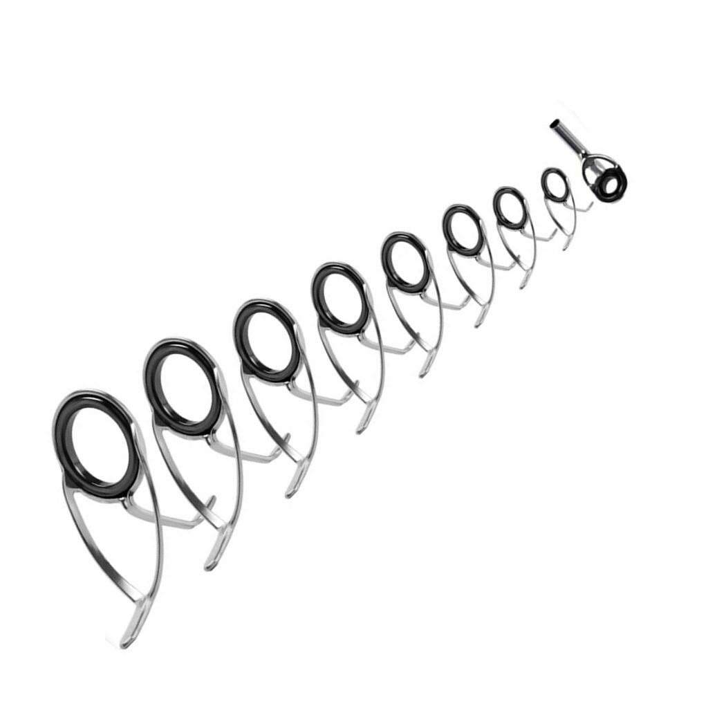 Набор для ремонта удочек из 9 предметов с кольцами из нержавеющей стали и керамики