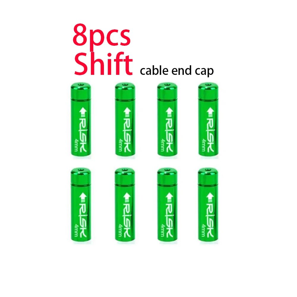 RISK Алюминиевые запчасти для тросов велосипеда Зеленый, Shift Green 8pcs