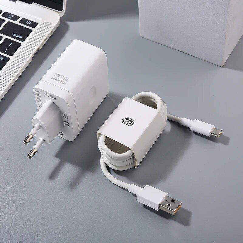 Оригинальное зарядное устройство Realme Supervooc, 80 Вт, адаптер питания для быстрой EU Add Cable