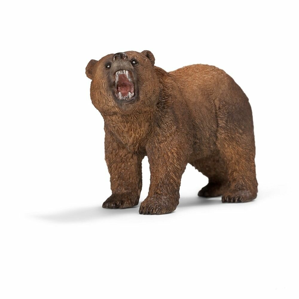 Schleich. Фигурка 14685 "Медведь гризли" коллекционная, реалистичная, тактильная, ля детей от 3 лет