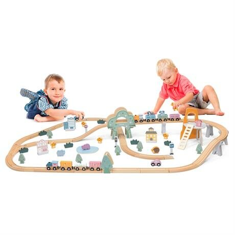 Железная дорога Viga, 90 дет, в коробке 44067