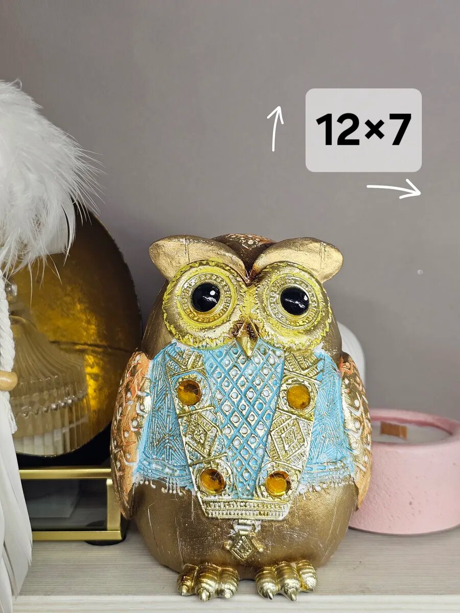 Статуэтка фигурка сова 12×7 для интерьера