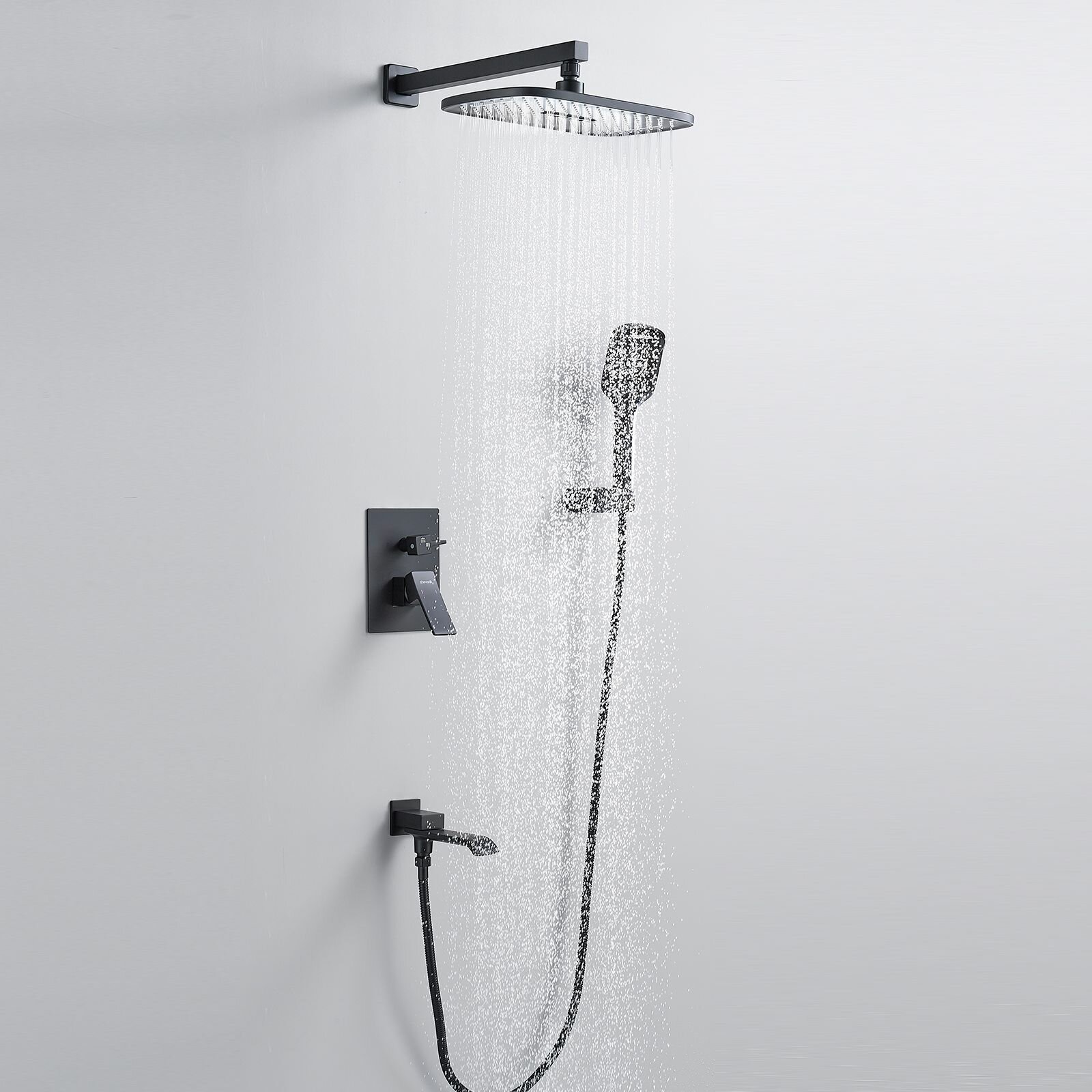 Встраиваемая душевая система для душа Shevanik, черная