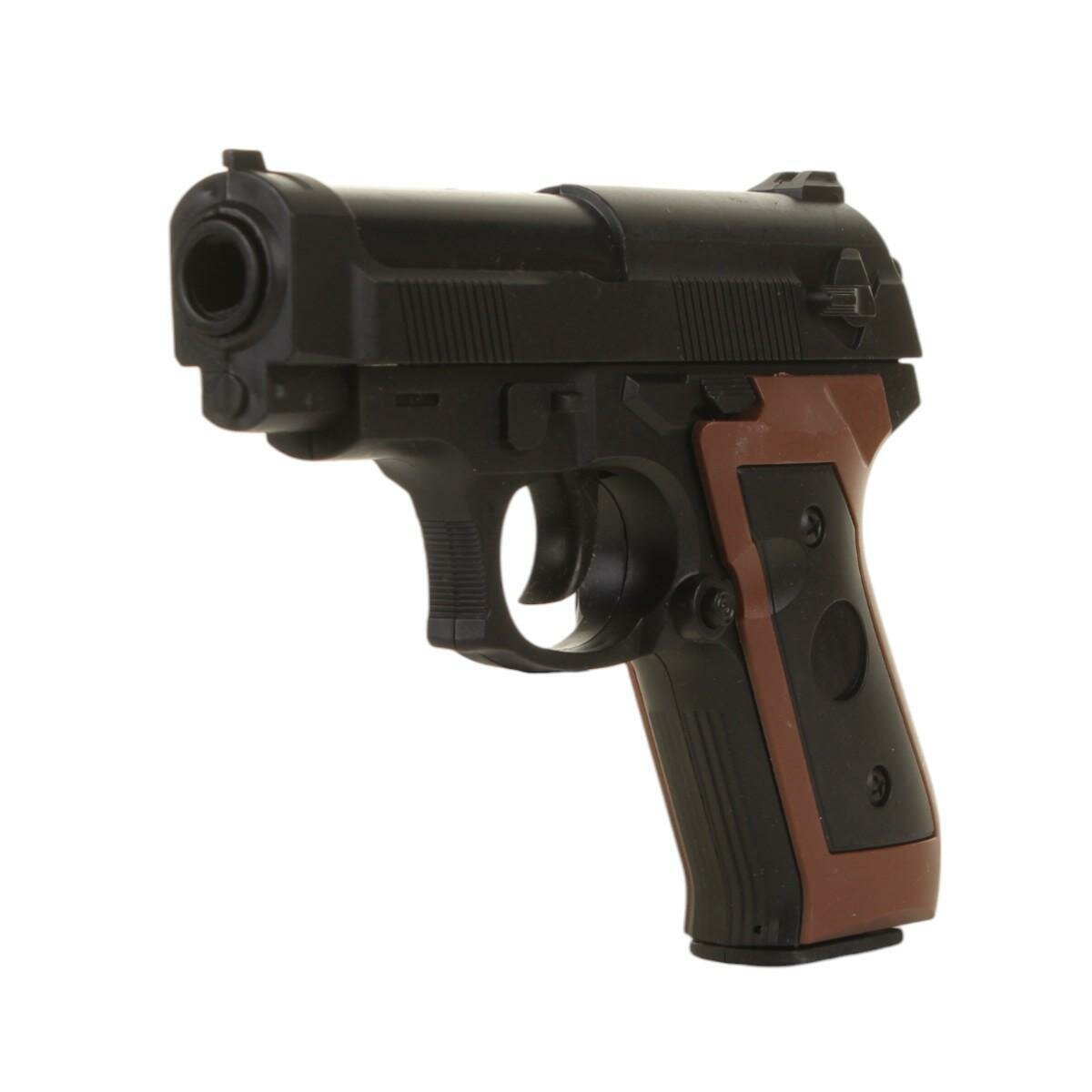 Пистолет пневматический детский, пластик/металл, черно-коричневый, 20-25см