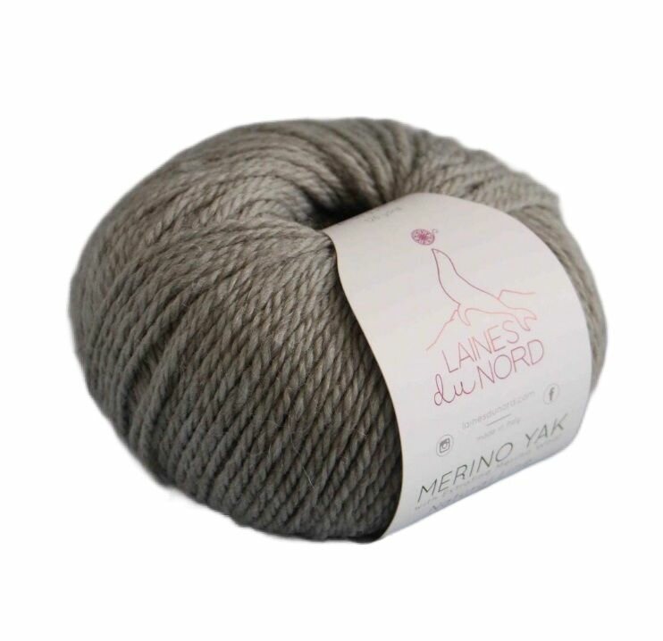 Пряжа Laines du Nord Merino Yak 20 светло-серый (50г/115м, упаковка 10 мотков)