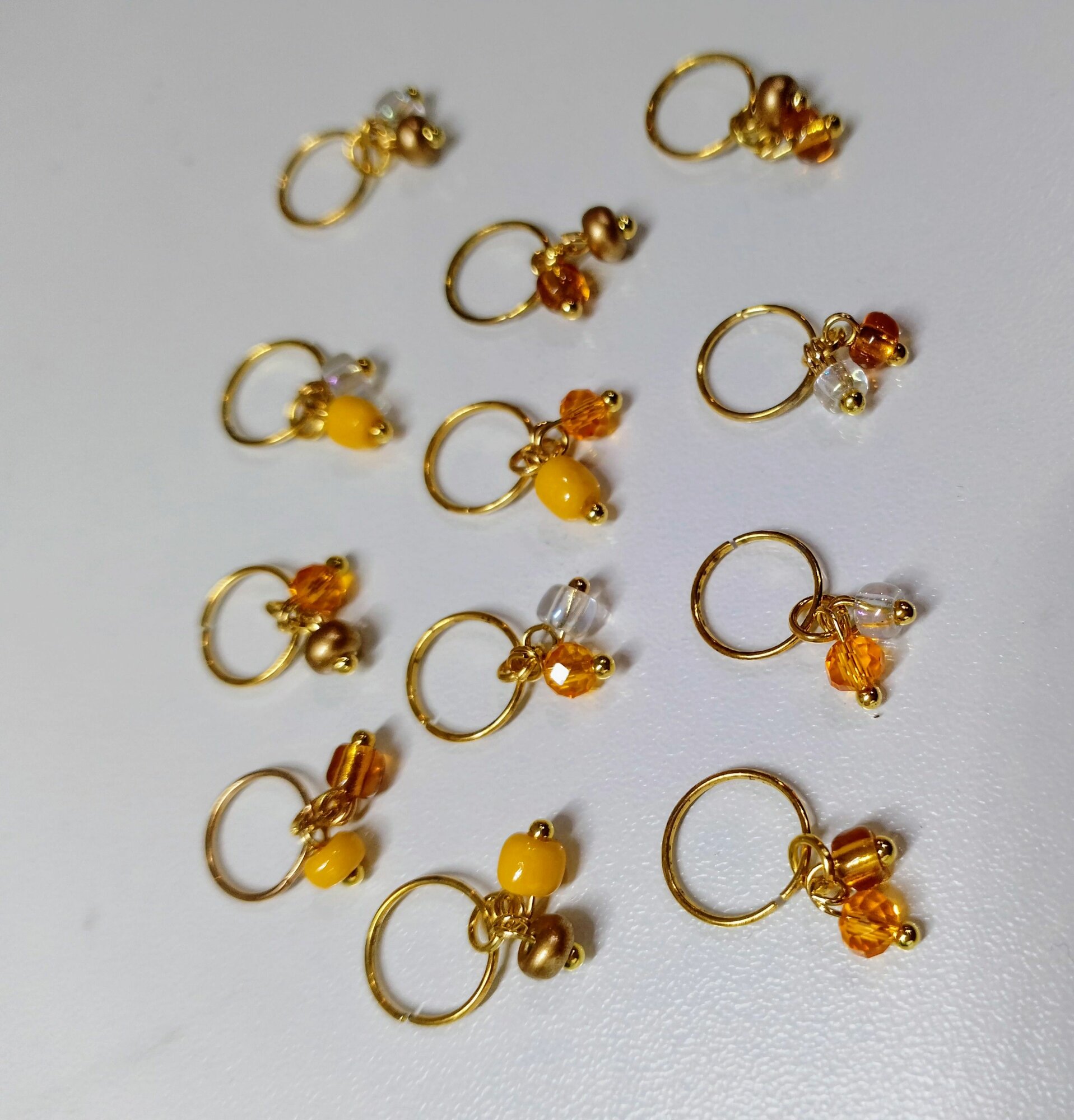 Колечки , подвески для волос. Ручная работа.