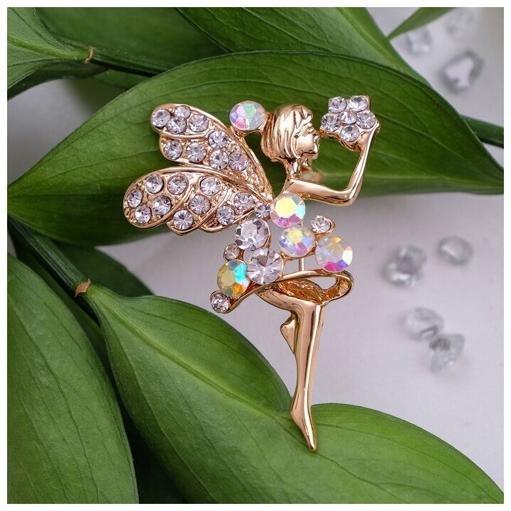 Славянский оберег, брошь, стразы