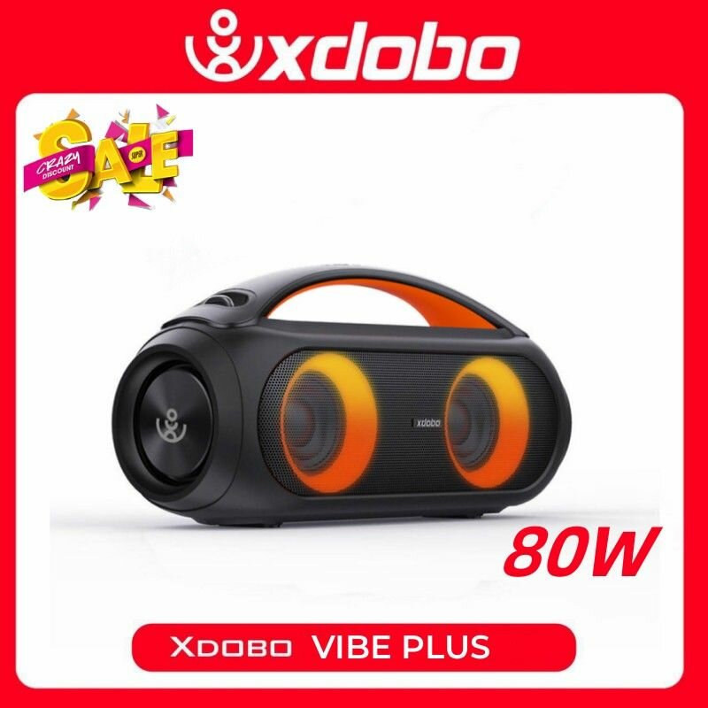 Колонка XDOBO Vibe Plus, портативная, 80Вт, беспроводная, черный