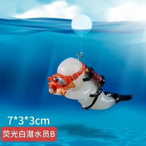 Светящийся зеленый мини-дайвер Acuario White2