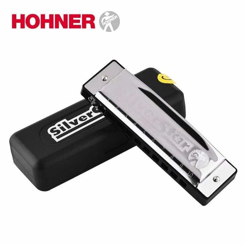 HOHNER 10 hole Blues Блюзовая губная гармоника Silver Star для взрослых, начинающих, студентов начального уровня исполнения