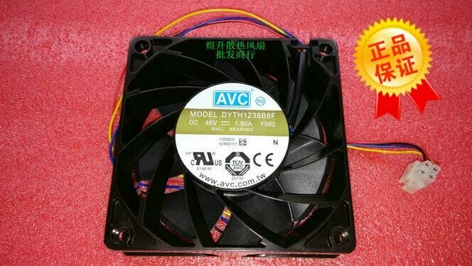Оригинал AVC 12038 DC 48V 1.80A Y082 120*120*38MM DYTH1238B8F 4-wire server industrial Вентилятор охлаждения
