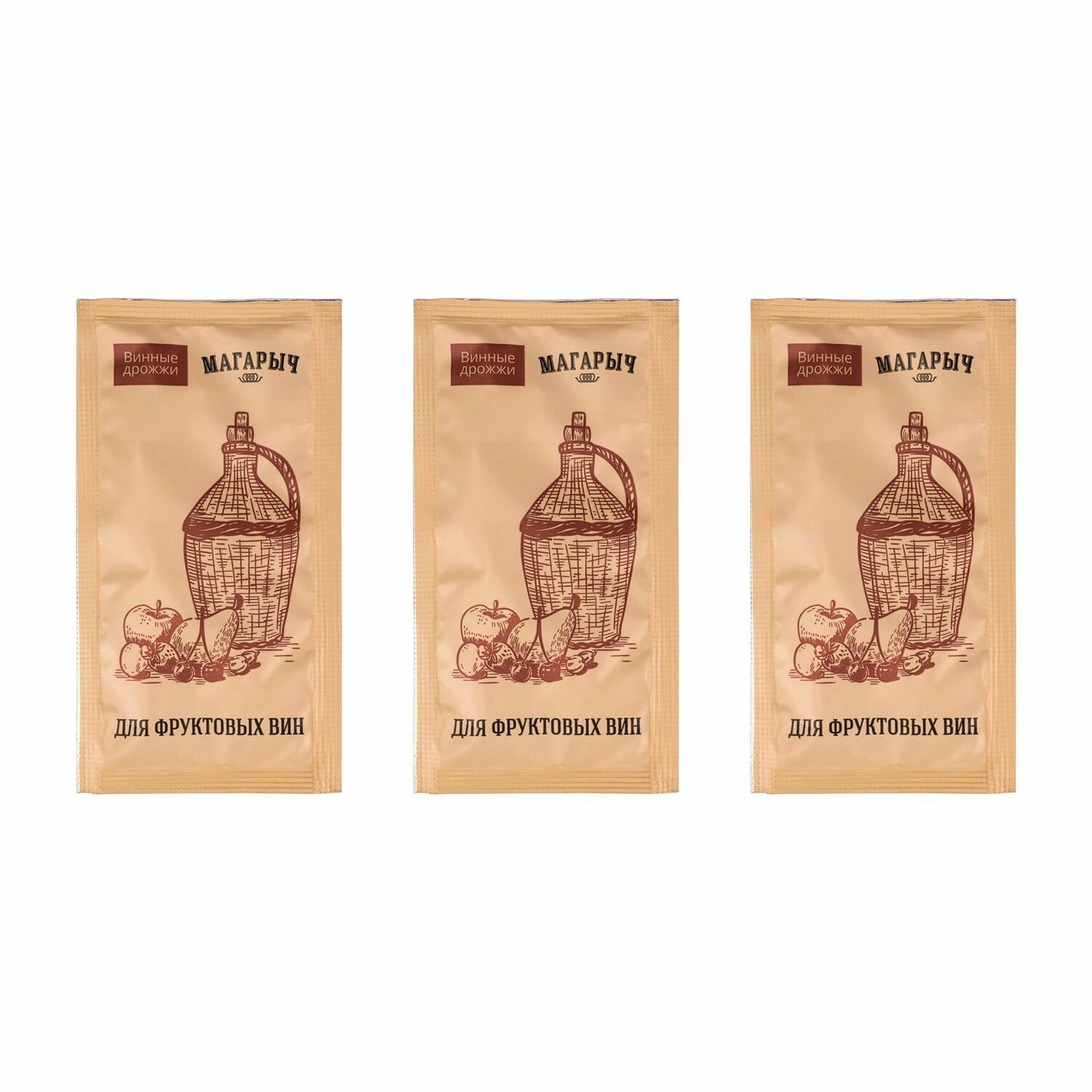 Дрожжи винные магарыч "Для Фруктовых Вин" (Набор 3 шт. x 11 гр.)