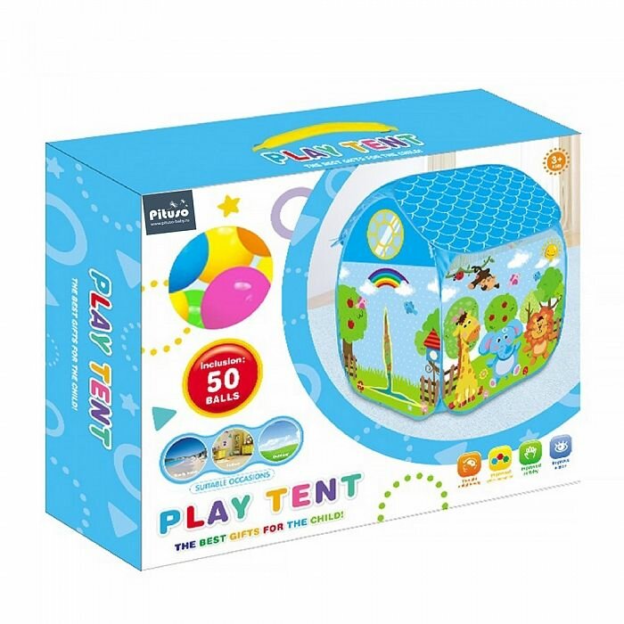 Игровой дом + 50 шаров Pituso Зверушки Pituso Дом зверушки