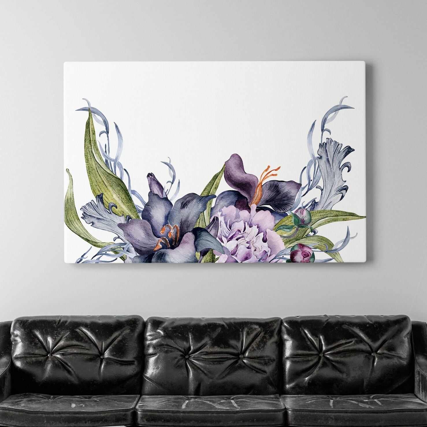 Интерьерная картина "Цветочная композиция" на холсте, большая, размер 40 на 60/ 40х60 см