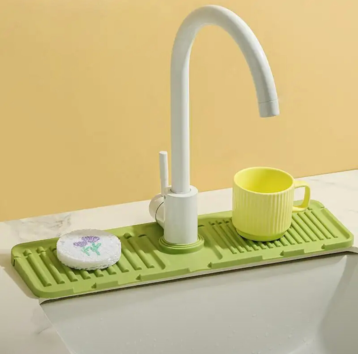 Коврик силиконовый для раковины на смеситель, защита от брызг на кухне и ванной