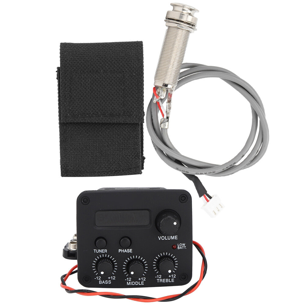 Гитарный предусилитель, 3-сегментный звукосниматель, эквалайзер, ЖК-экран, аксессуары для музыкальных инструментов