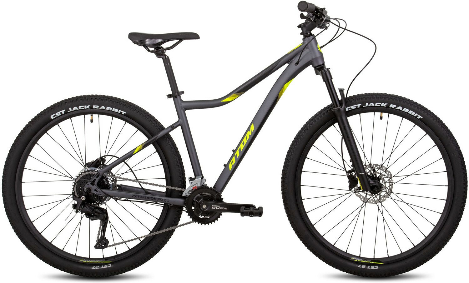 Велосипед городской Atom Vibes Seven 50 (2025), рама L (18.5"), матовый серый