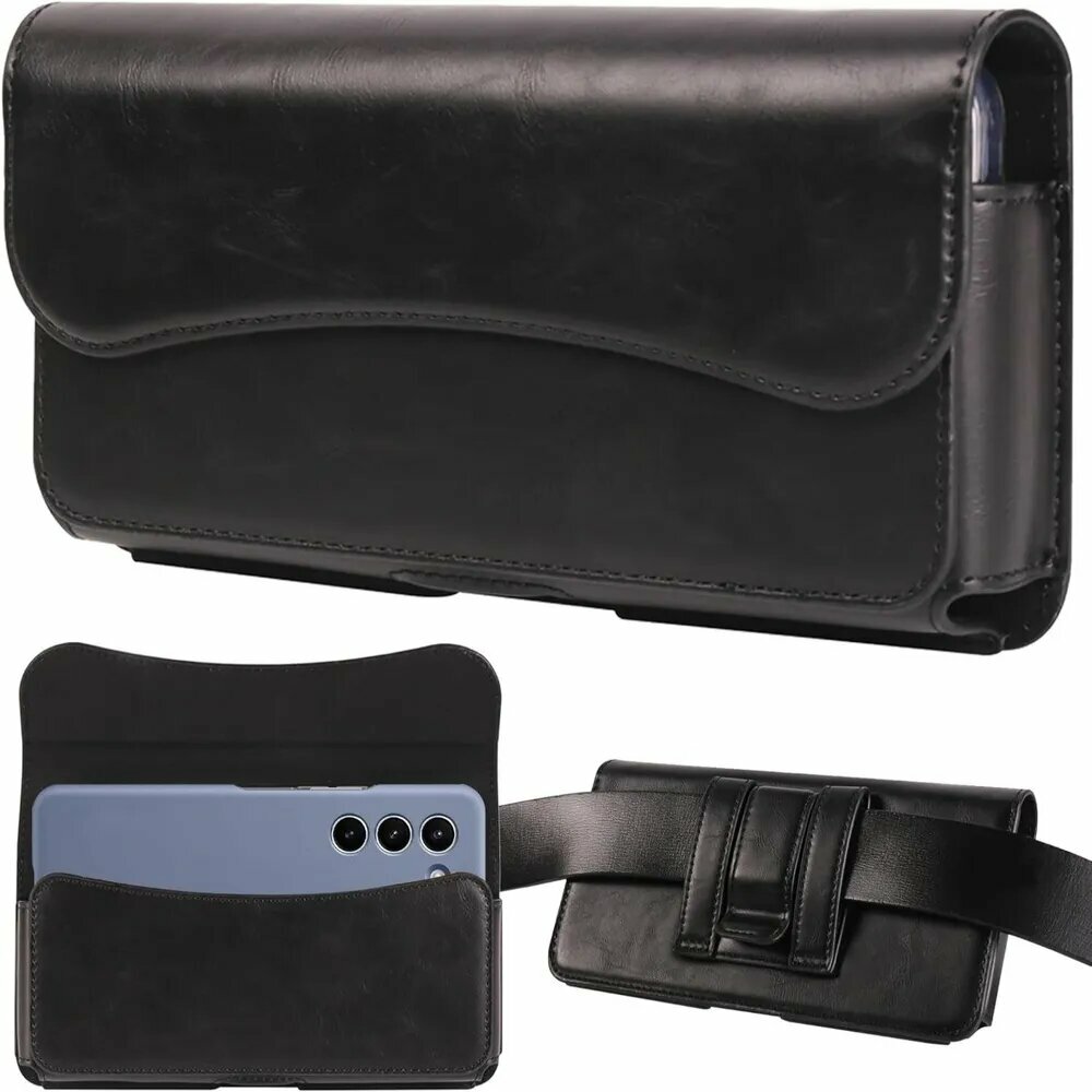 Высококачественный мужской чехол для мобильного телефона с магнитной застежкой для ремня
